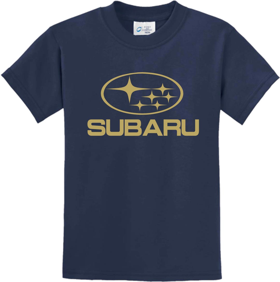 Subaru T-shirt Unisex Large Print Gildan Heavy Cotton Short Sleeve Crew ...
