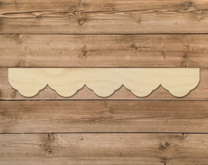Decorative Scallop Trim Unfinished Wood Laser Cut Ready to Paint Baltic ...