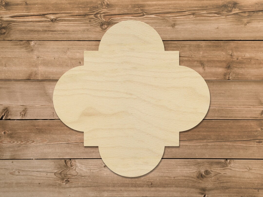 Quatrefoil Sign Blank: 16" Unfinished Baltic Birch Wood Cutout - Etsy