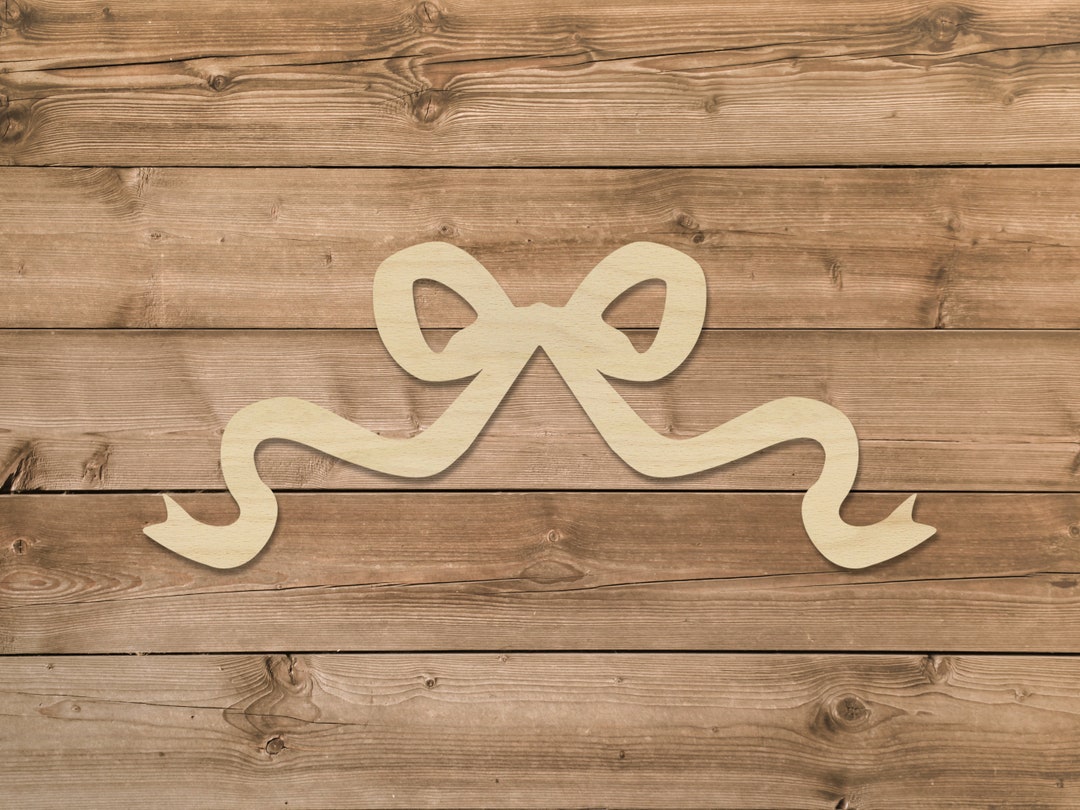 Unfinished Wood Bow: Laser Cut Baltic Birch, DIY Craft (17x7) - Etsy