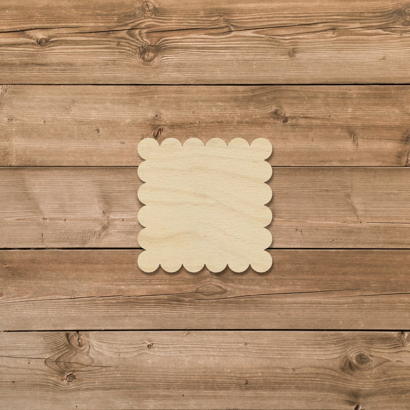 Scalloped Square - Etsy