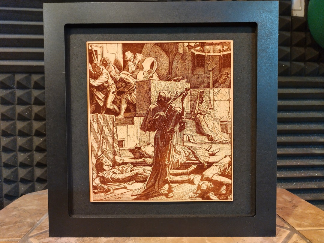 Alfred Rethel 's Death as a Strangler From 1851 Framed Etched Leather ...