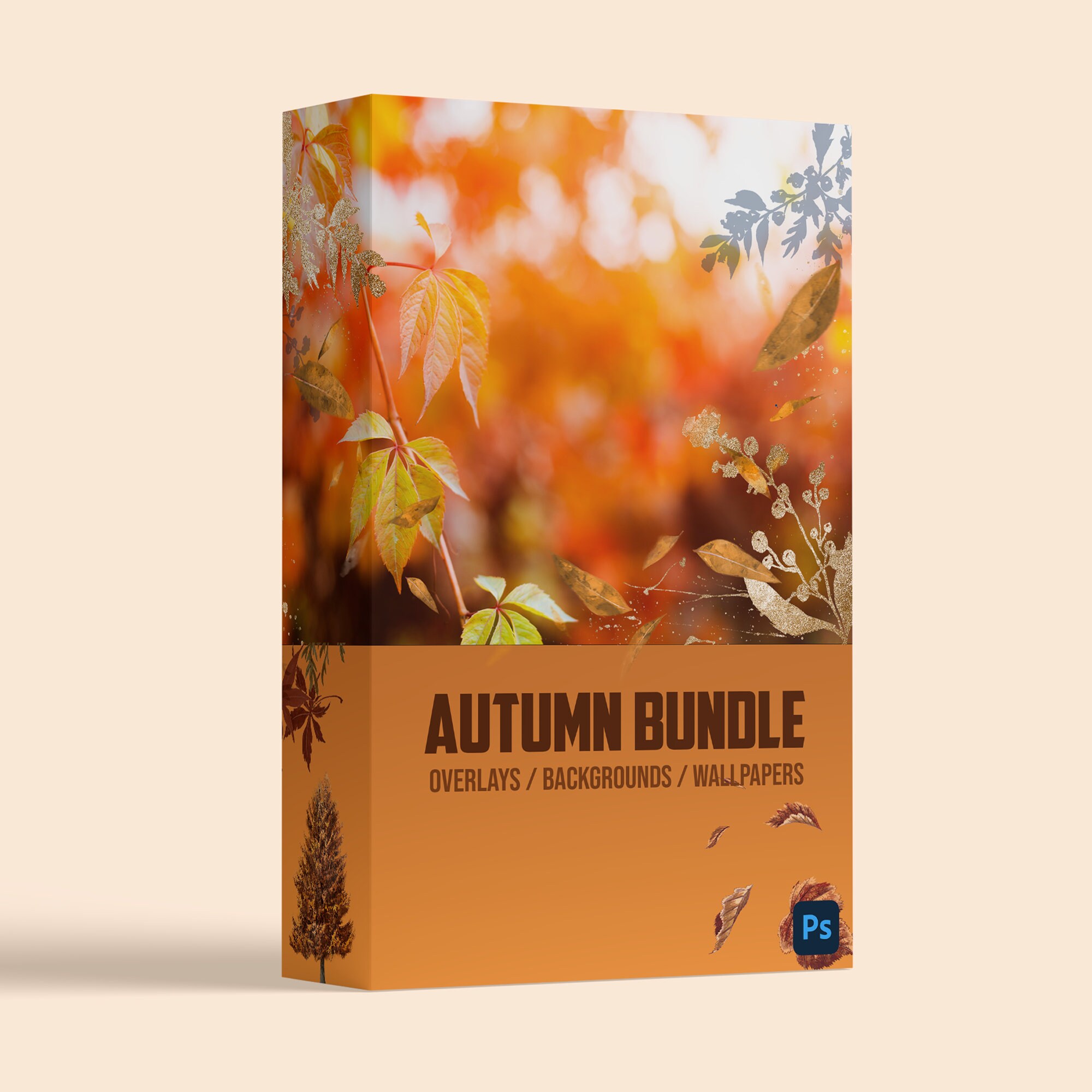 140 Autumn Bundle, PNG Overlays, Textures for Photo Editing, Leaves ...