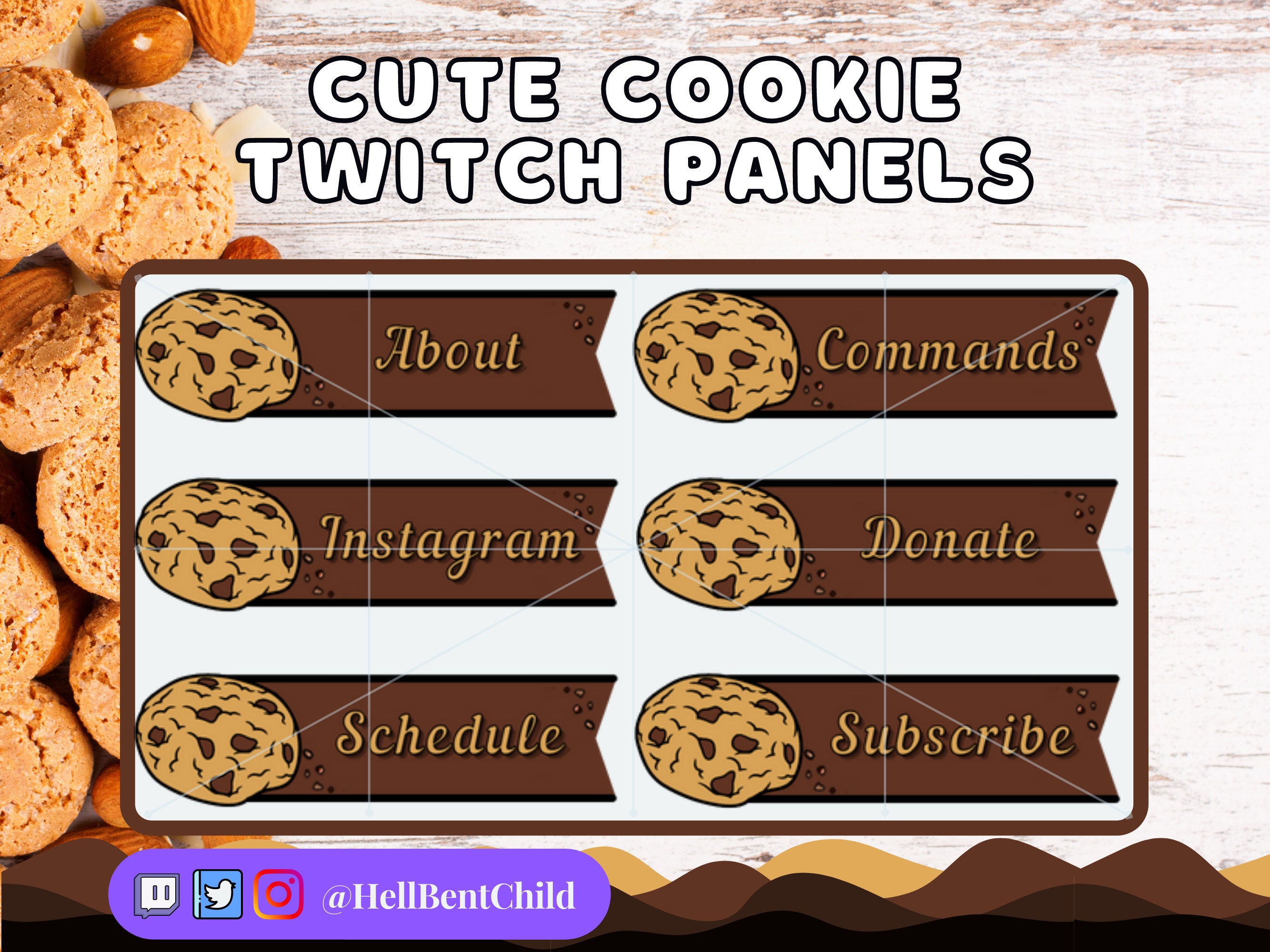 24 Cute Cookie Twitch Panels Twitch Panels / Cookie Twitch Panels ...