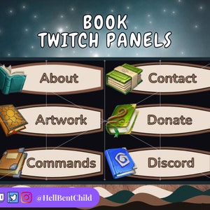 24 Book Twitch Panels - Twitch Panels / Book Twitch Panels / Magic Book ...