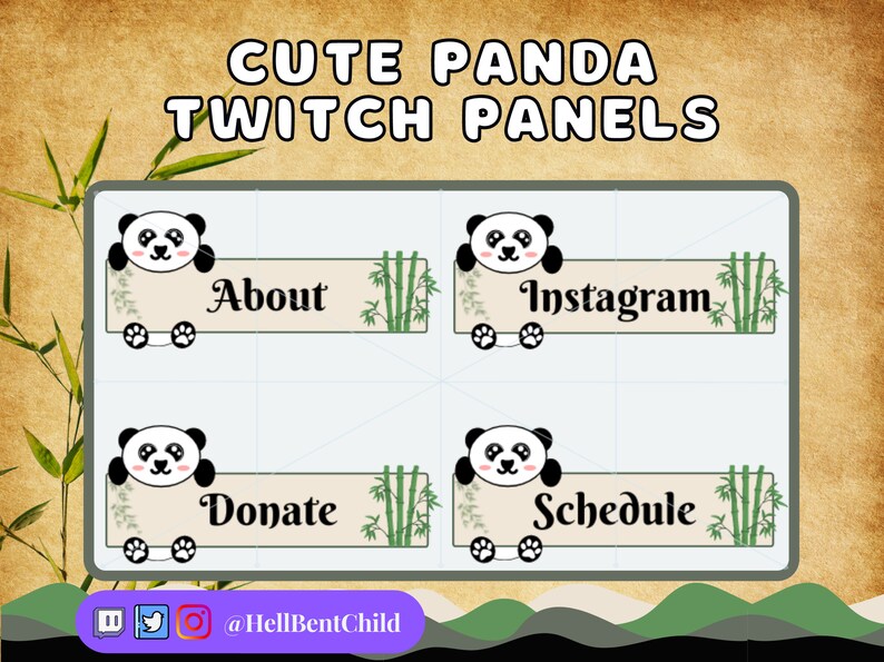 24 Cute Panda Twitch Panels Twitch Panels / Panda Twitch Panels / Panda ...