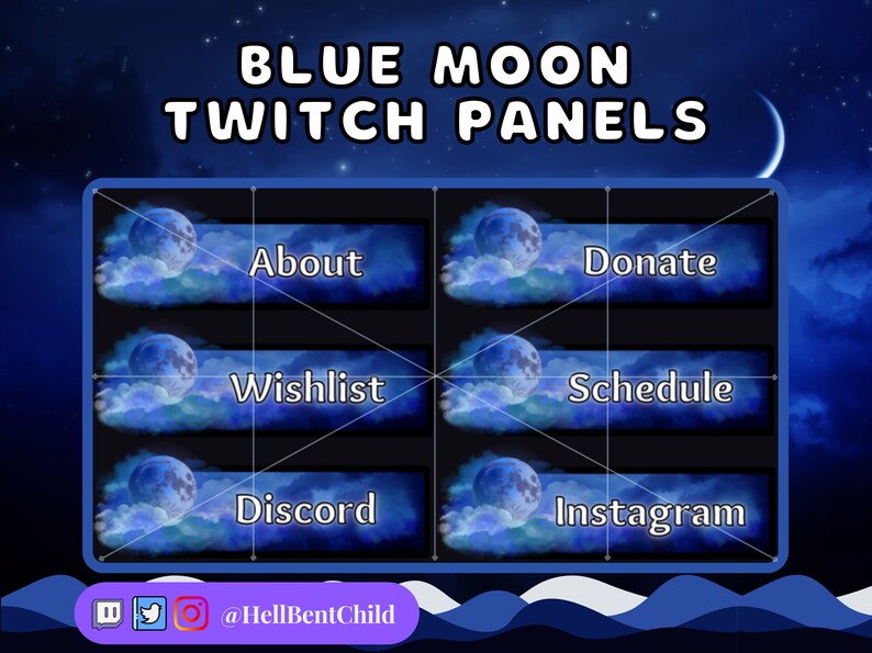 24 Blue Moon Twitch Panels Twitch Panels / Moon Twitch Panels / Moon ...