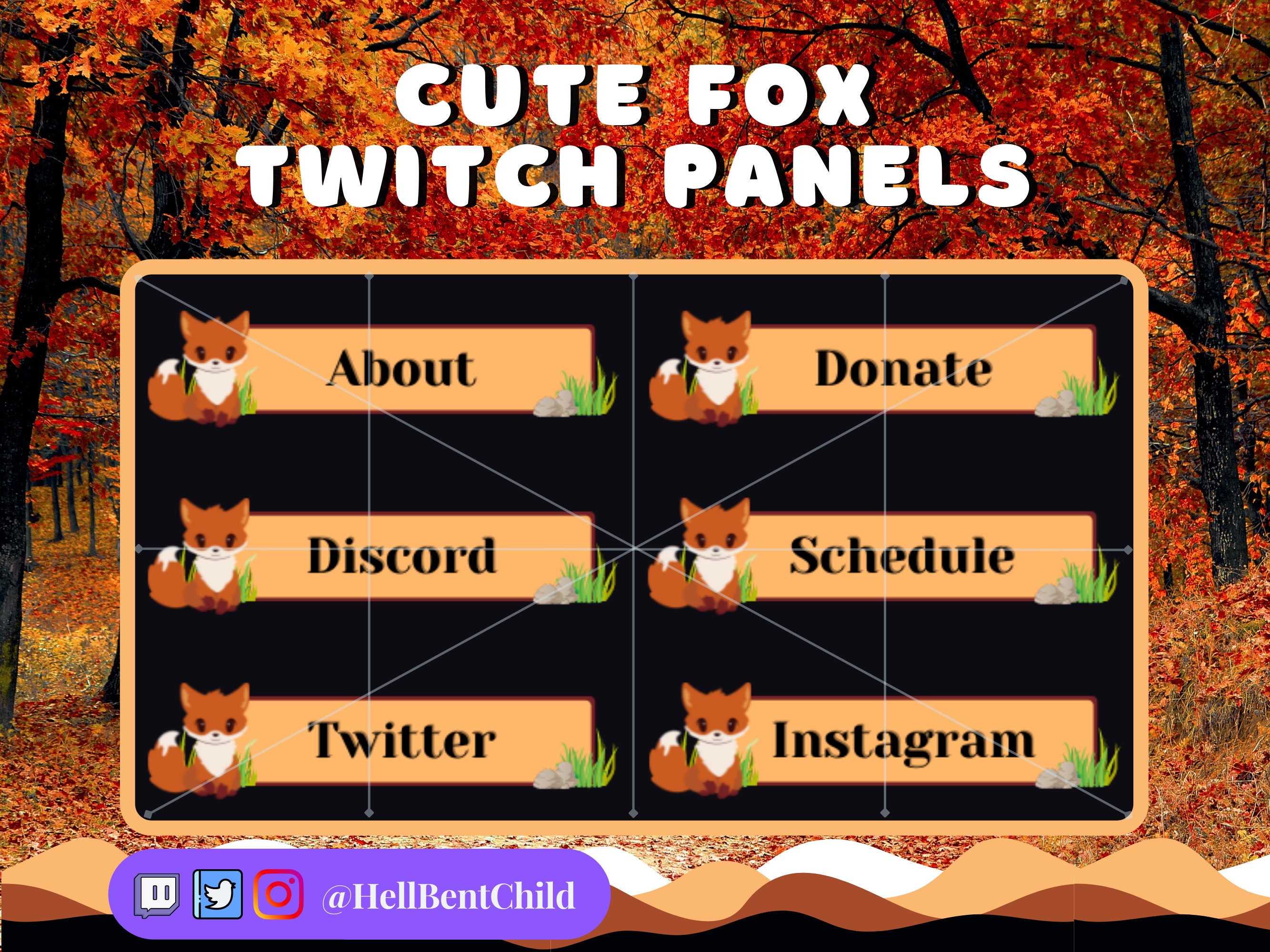 24 Cute Fox Twitch Panels - Twitch Panels / Fox Twitch Panels / Fox ...