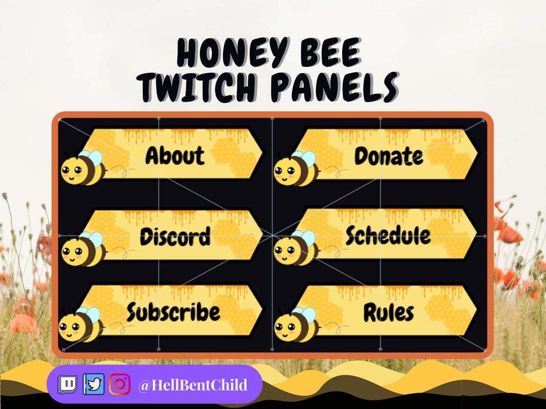 24 Cute Honey Bee Twitch Panels Twitch Panels / Bee Twitch Panels ...