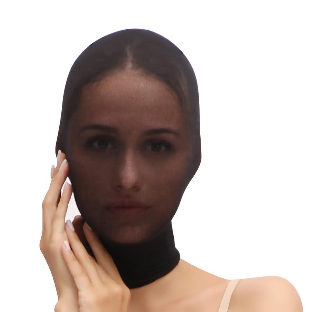 NYLON STOCKING HOOD Black or Beige Nylon Stocking Mask for the Face ...
