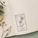 Custom Flower Ex Libris Stamp | Personalized Library Stamp - Etsy