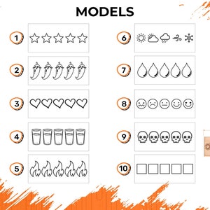 5 Star Rating Stamp | Book & Series Rating Stamps | 5 Chili Pepper | 5 ...