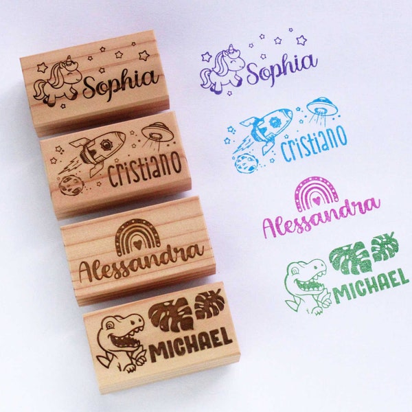 Personalised Kids Name Stamp - Etsy