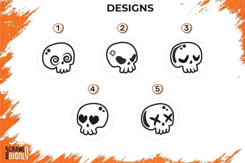 Mini Skull Rubber Stamp, Halloween Peg Stamp - Etsy