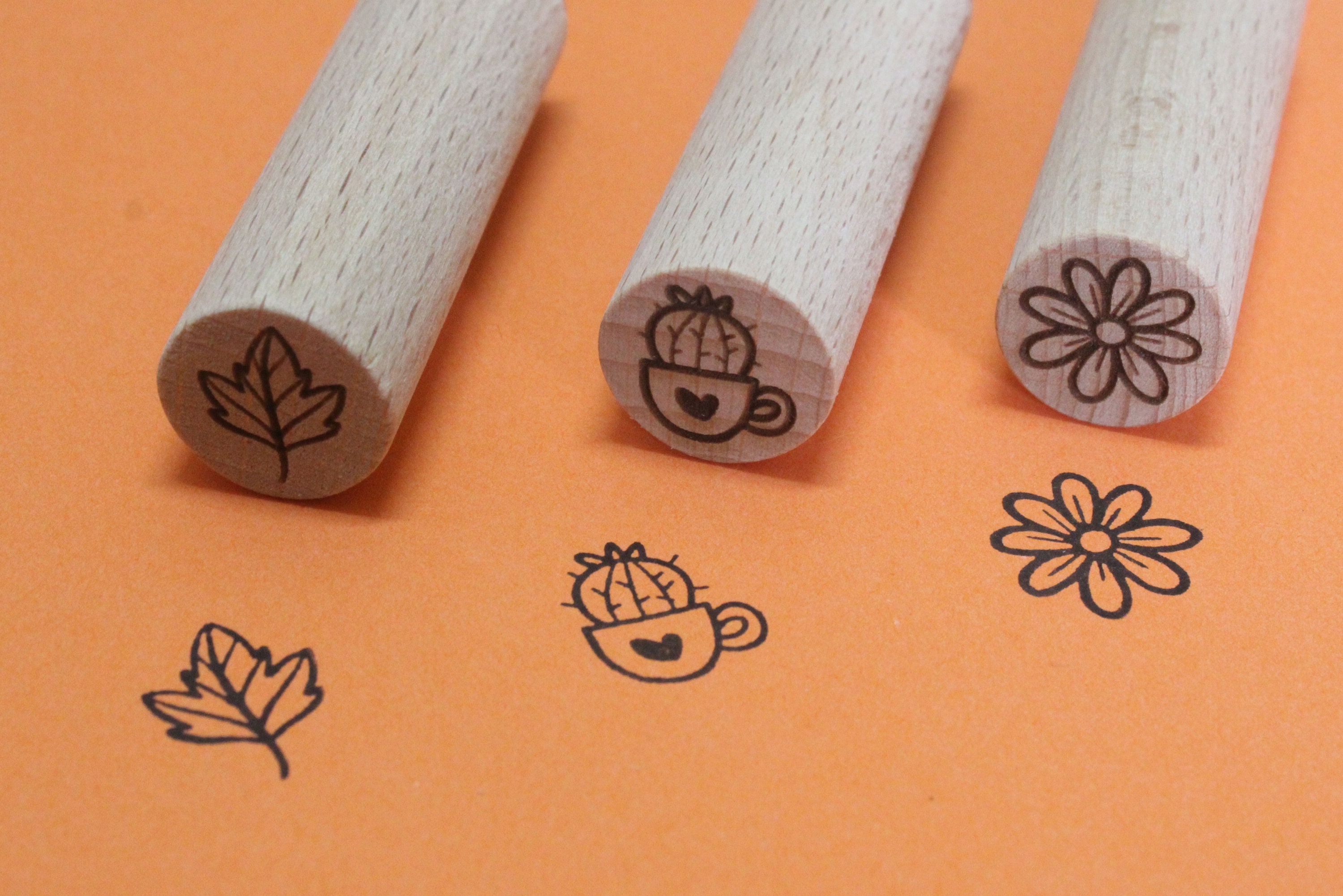 Leaves Rubber Stamp Plants Mini Stamp - Etsy