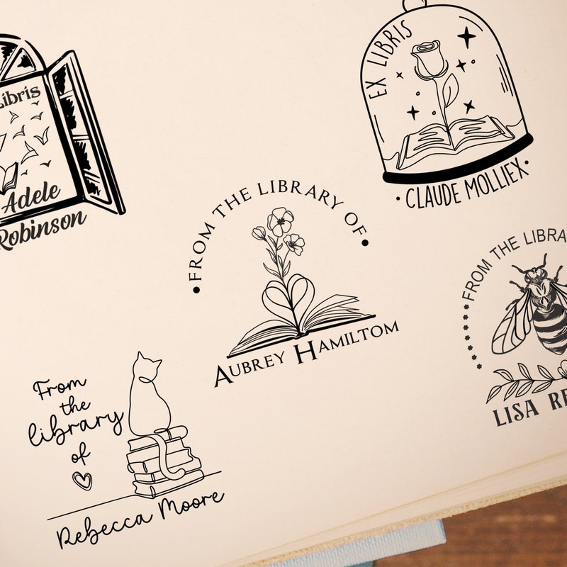 Personalized Book Stamps - Etsy