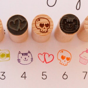 Mini Stamp - Mini Rubber Stamp- Peg Stamp - Etsy