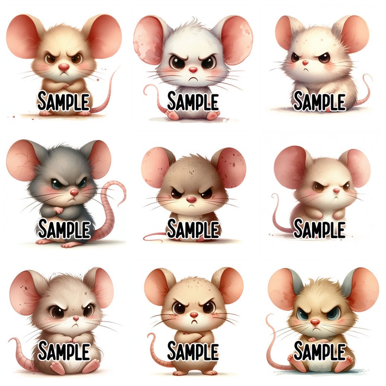 Bundle of 10 High-quality Grumpy Mouse Digital JPG Images. - Etsy
