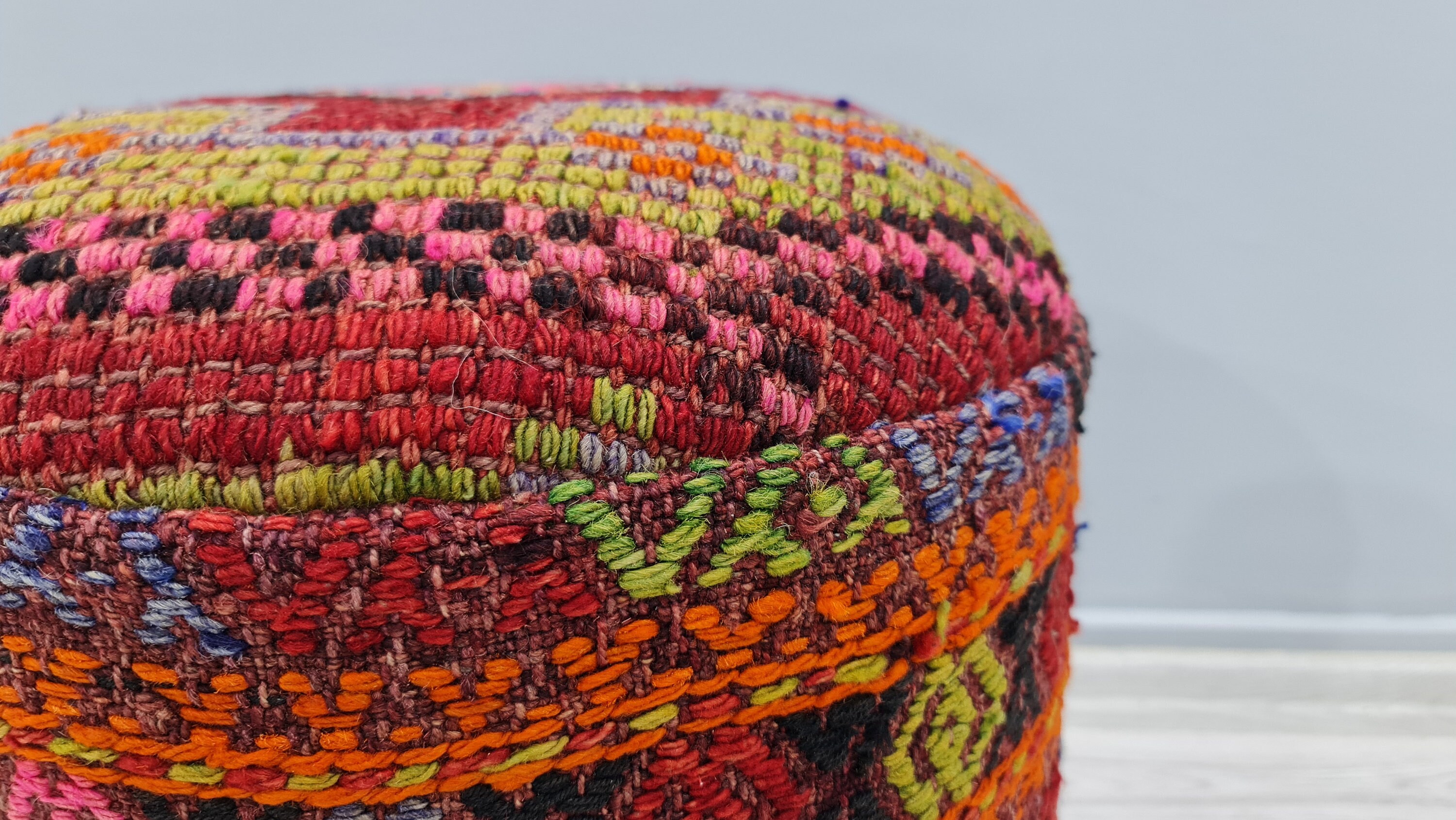 Turkish Pouf, Tribal Pouf, Kilim Pouf, Ottoman Pouf, Ethnic Pouf ...