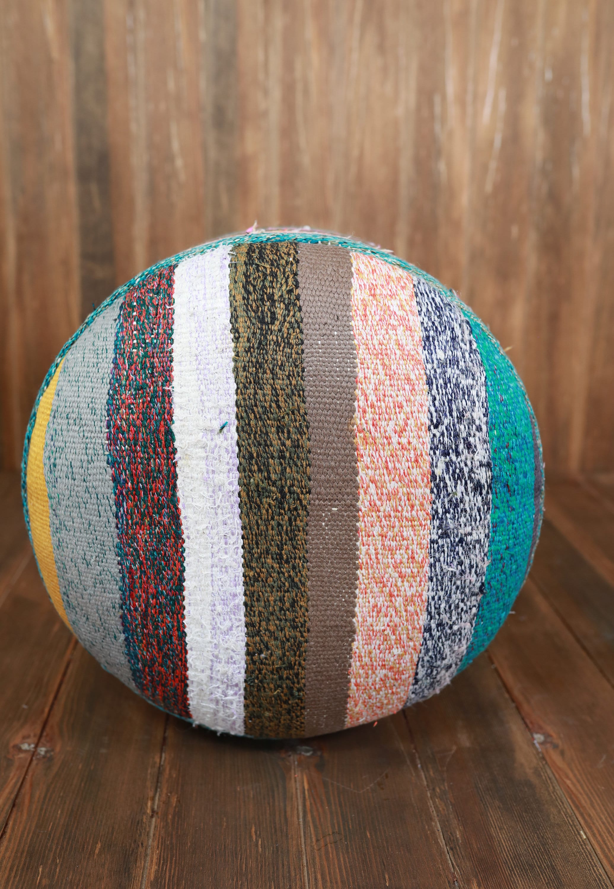 Colorful Pouf, Round Pouf, Turkish Pouf, Tribal Pouf, Kilim Pouf ...
