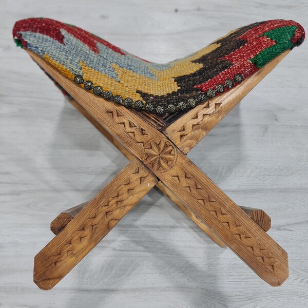 Antique Footstool - Etsy