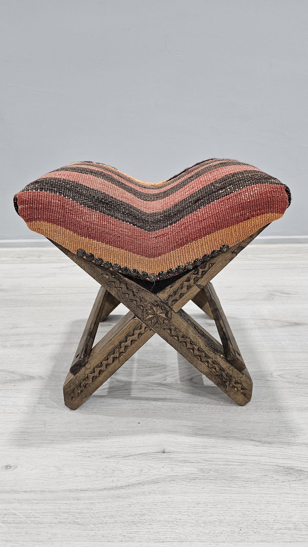 Wooden Chair, Antique Stool, Small Wooden Chair, Turkish Stool, Stool ...