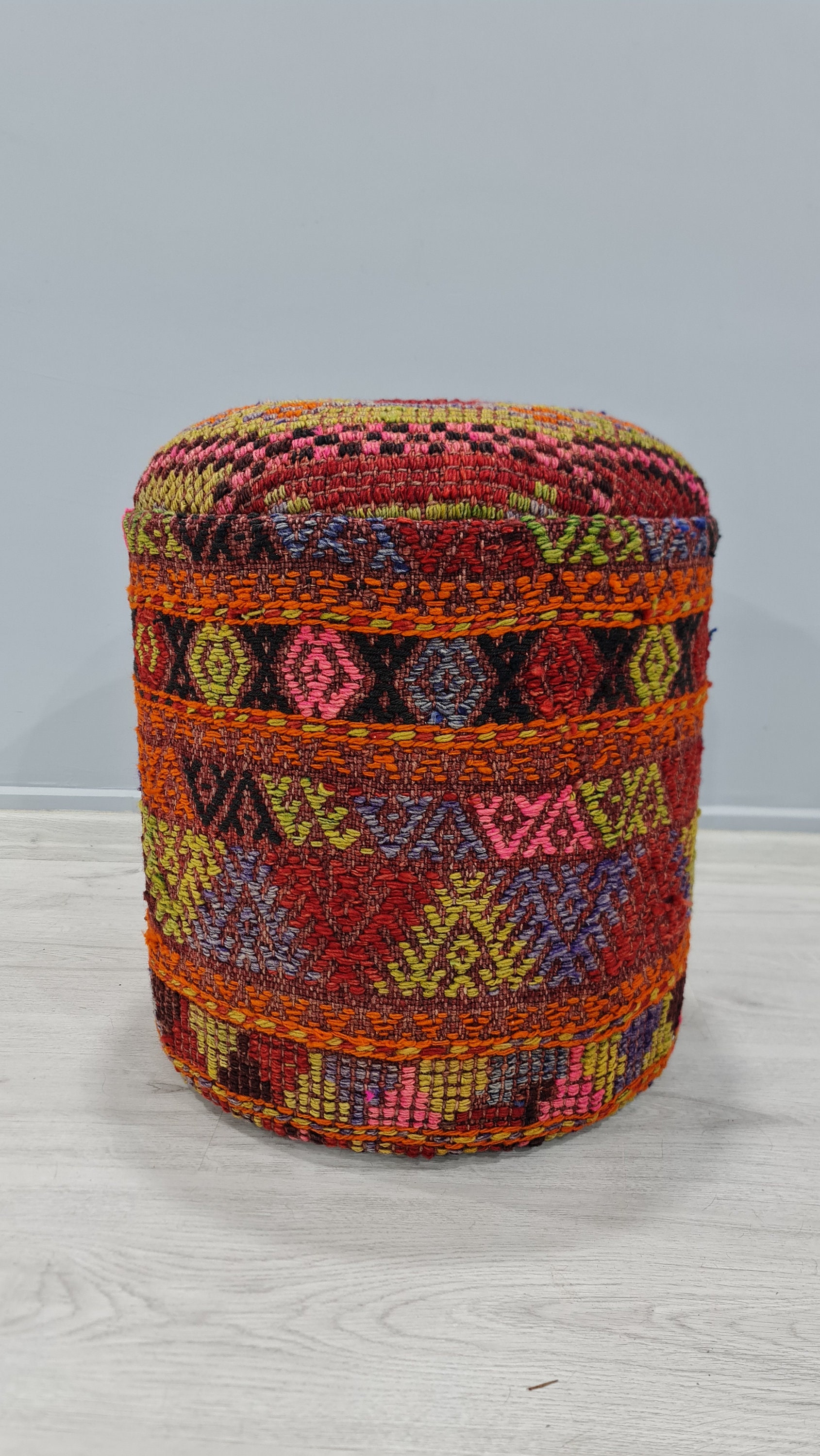Turkish Pouf, Tribal Pouf, Kilim Pouf, Ottoman Pouf, Ethnic Pouf ...