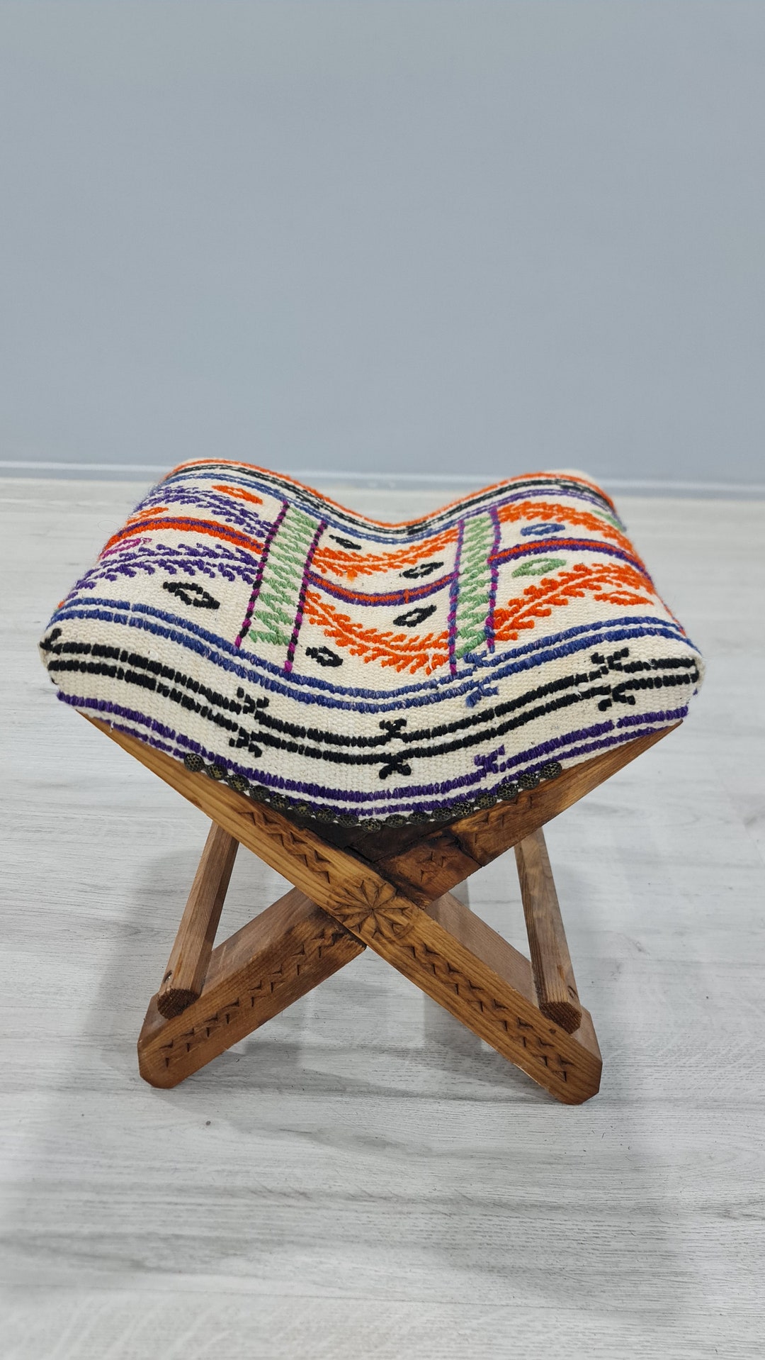 Turkish Stool, Ottoman Stool, Kilim Stool, Ottoman Chair, Kilim Rug ...