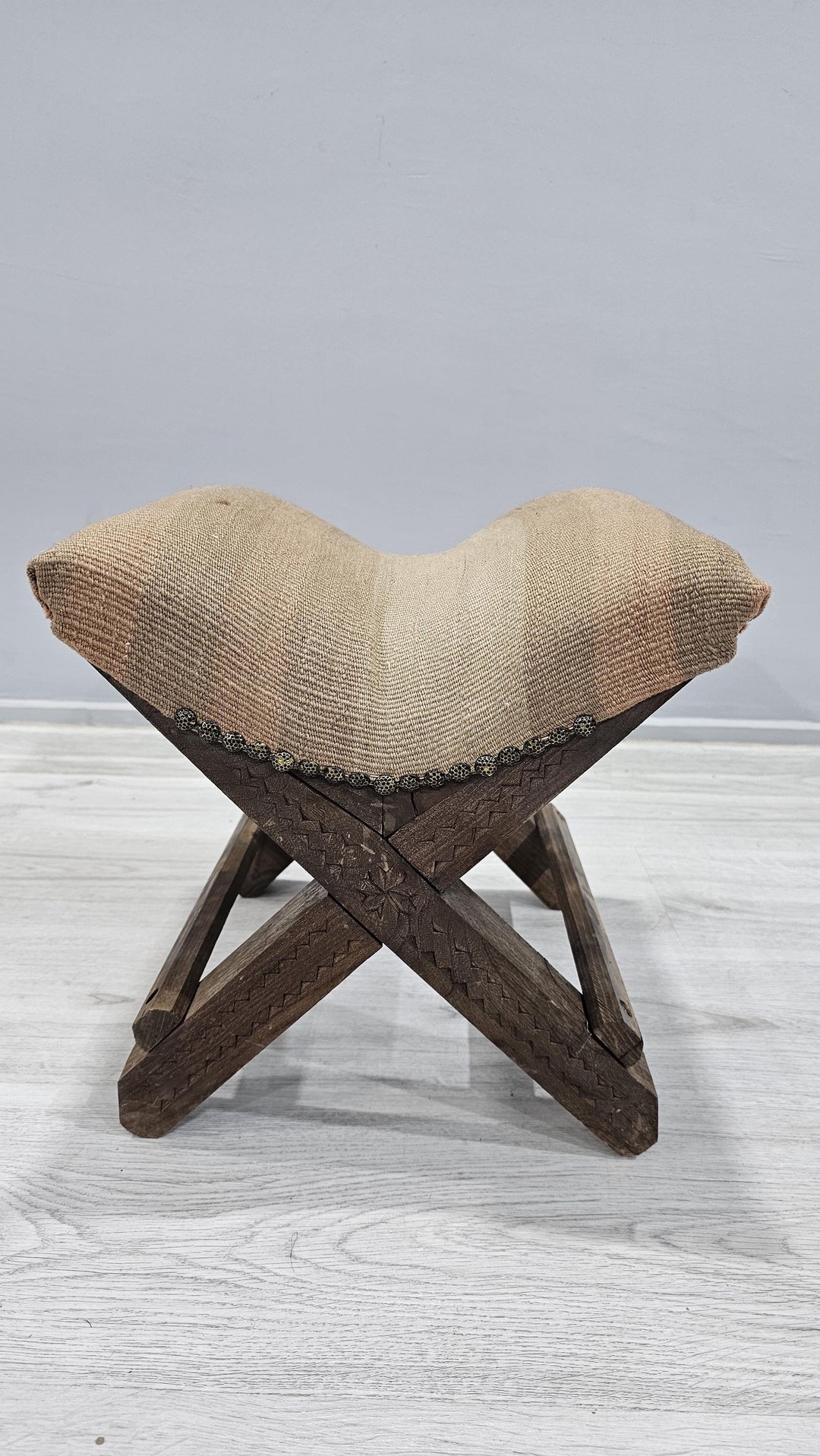 Ottoman Seating, Vintage Stool, Upholstered Ottoman, Turkish Stool ...