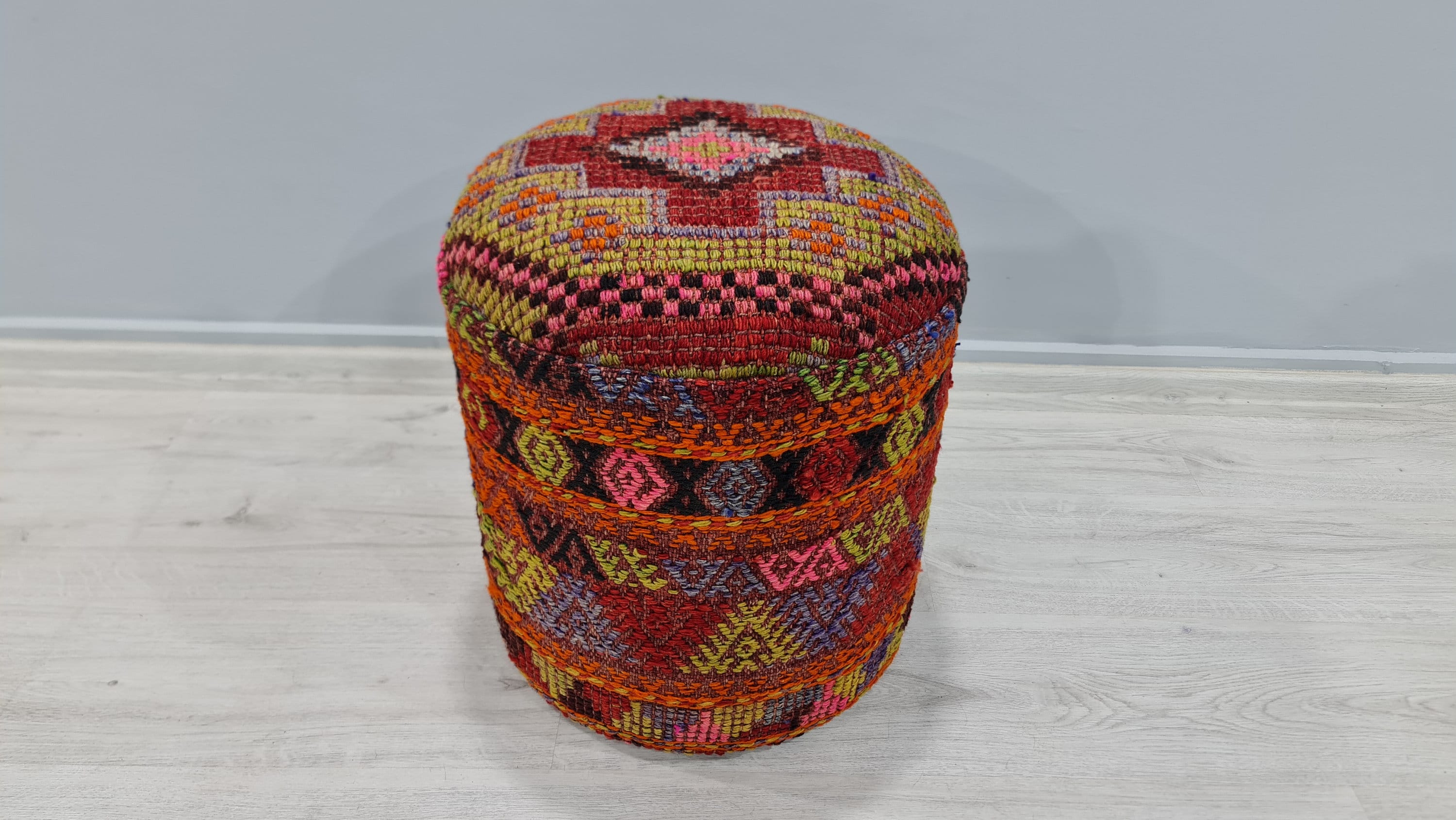 Turkish Pouf, Tribal Pouf, Kilim Pouf, Ottoman Pouf, Ethnic Pouf ...