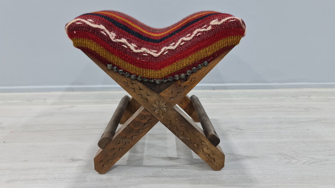 Vintage Wooden Decor, Antique Chair, Stool, Baho Stool, Tribal Stool ...