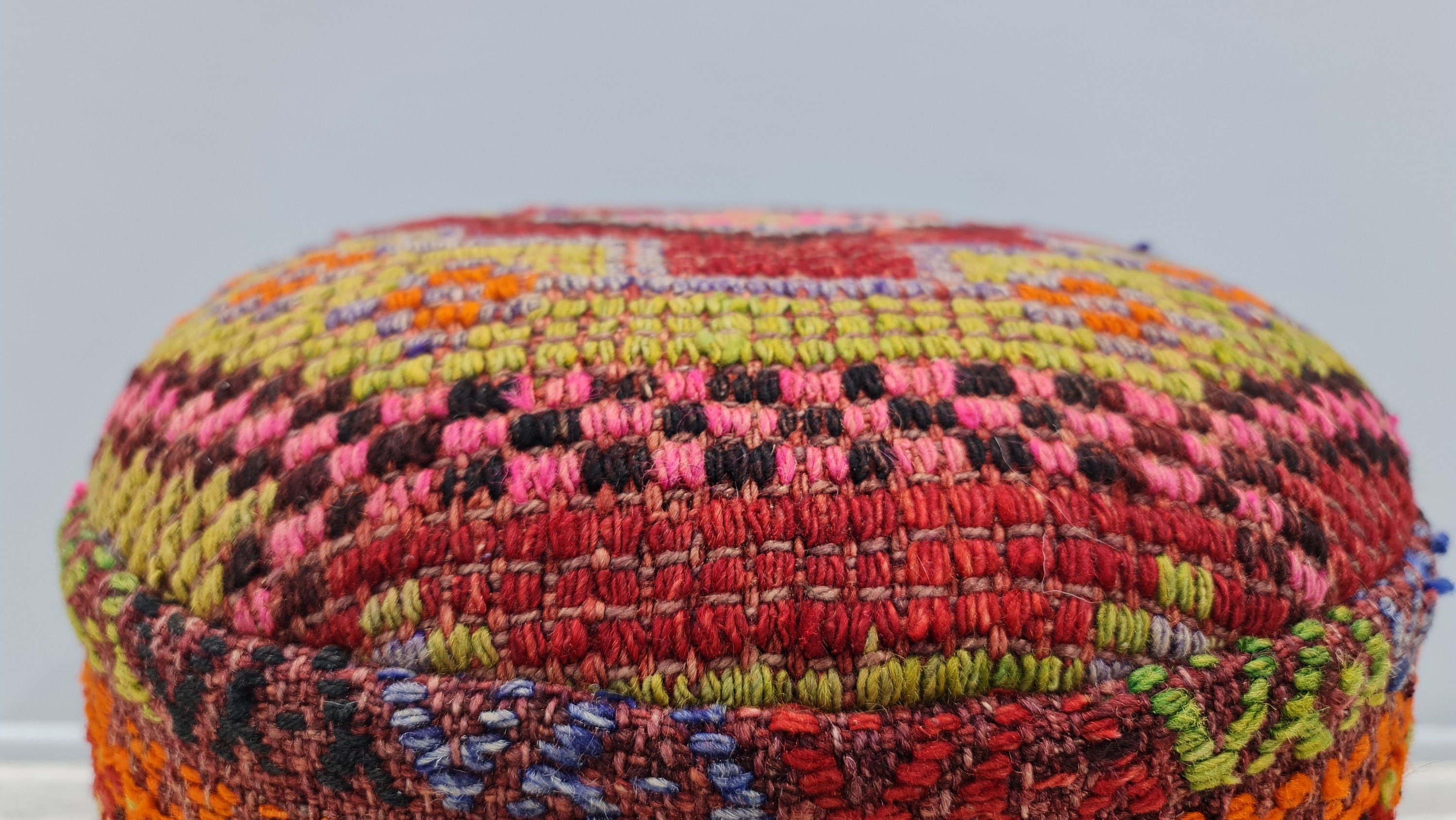 Turkish Pouf, Tribal Pouf, Kilim Pouf, Ottoman Pouf, Ethnic Pouf ...