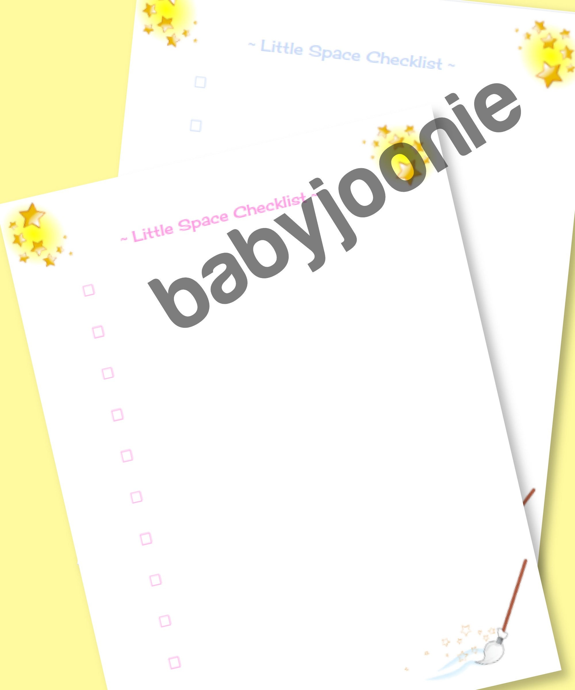 Cute Little Space Checklist PDF Download AgeRe Age Regression Paper ...