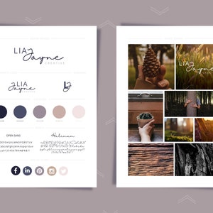 Mood Board + Brand Board Templates • Canva Templates • Brand Style ...