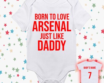 Arsenal Baby Grow - Etsy