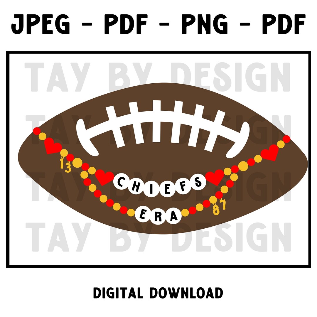 Chiefs Friendship Bracelet Football SVG Digital File - Etsy