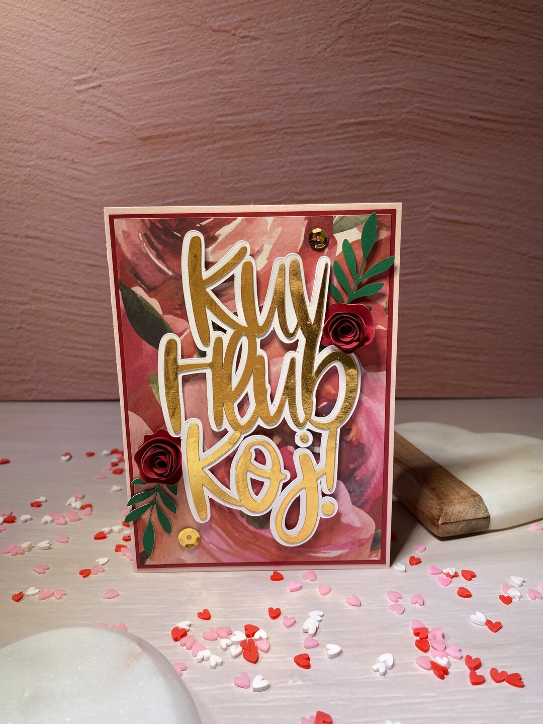 Hmong Valentines Day Card, Handmade Valentines Day Card, Hmong, Kuv ...