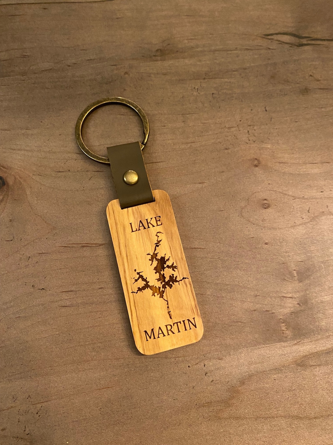 Custom Engrave Lake Martin Map Keychain/lake House Map Keychain/lake ...