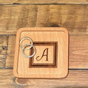 Custom Engraved Acacia Wood Ring Tray/custom Engraved Jewelry Tray/wood ...