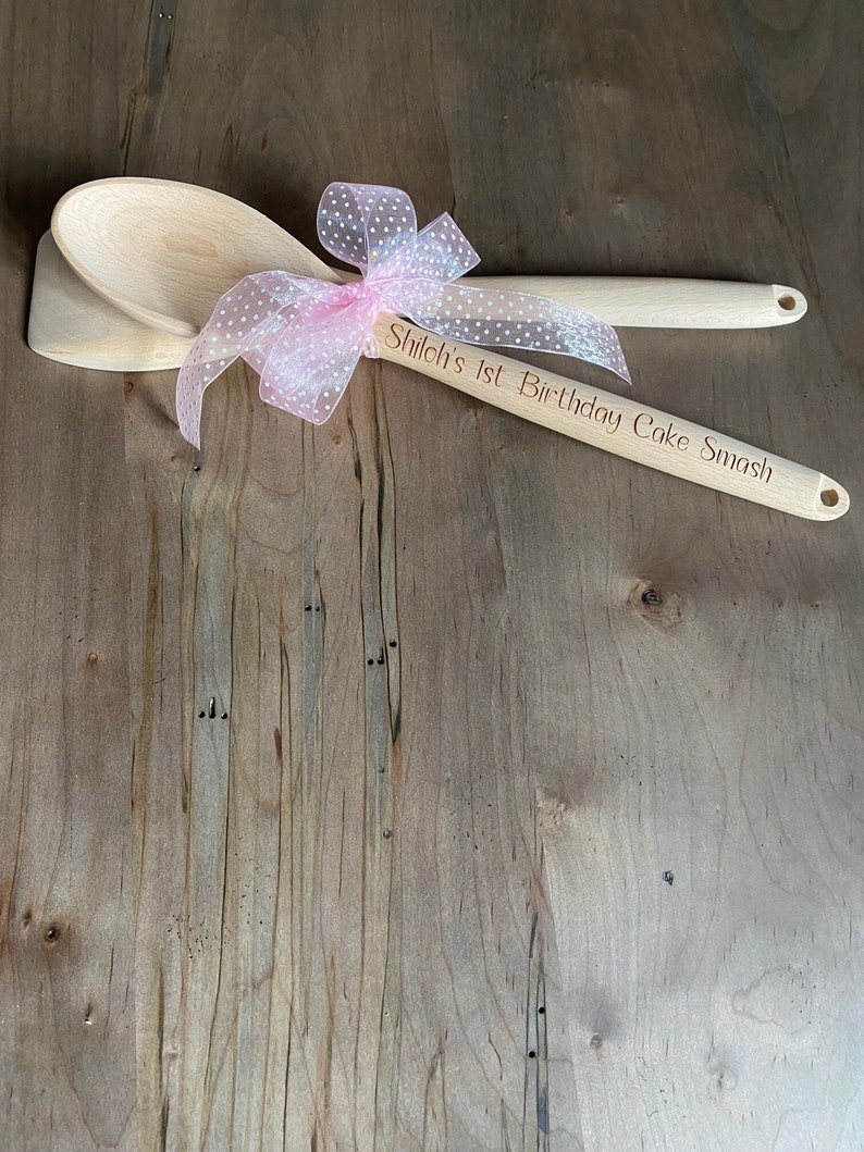 First Birthday Smash Cake Wooden Spoon/1st Birthday Smash Cake - Etsy