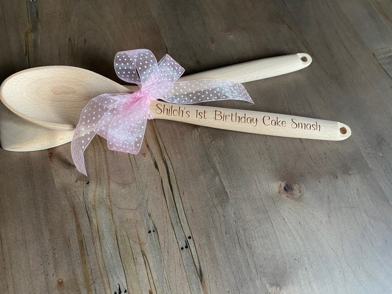 First Birthday Smash Cake Wooden Spoon/1st Birthday Smash Cake - Etsy