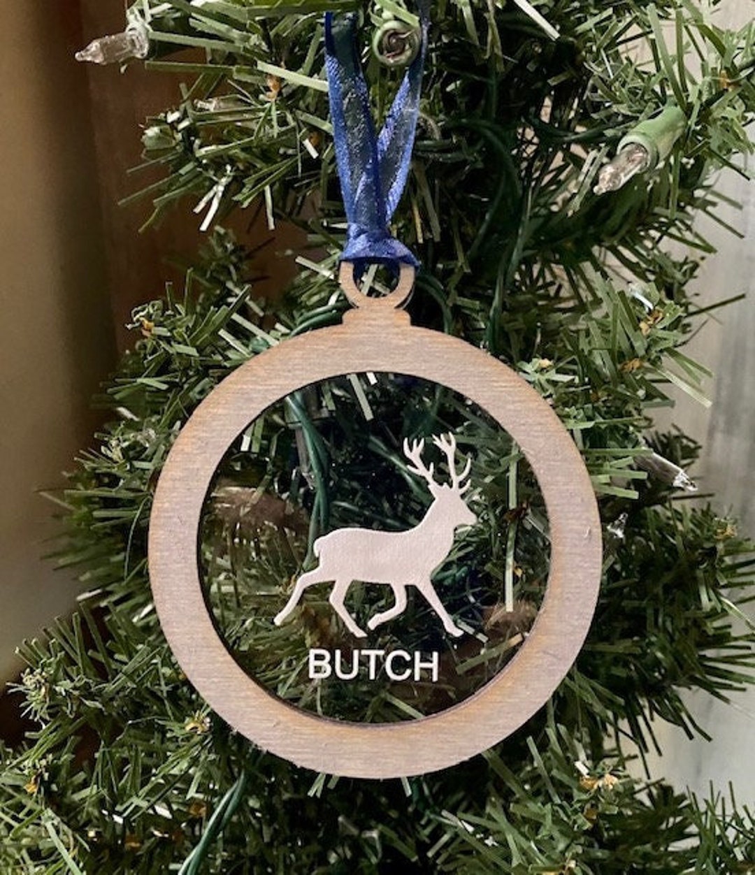 Custom Personalized Deer/buck Christmas Ornament Size 3.5x4"/farmhouse ...