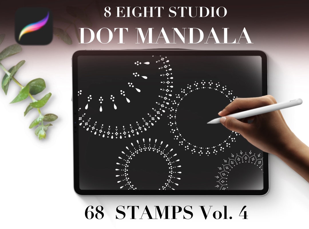 Procreate Dot Mandala Tattoo Stamp Brushes Vol. 4 - Dot Mandala Builder ...