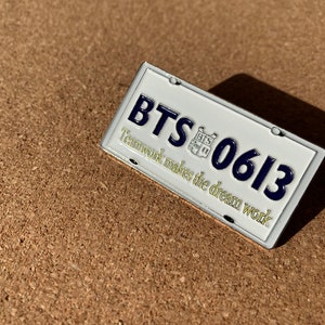 BTS License Plate Enamel Pin - Etsy