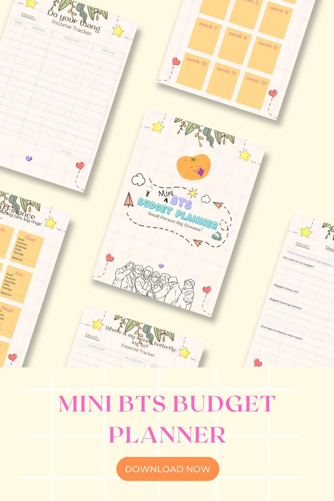 DIGITAL: BTS Mini Budget Planner - Etsy