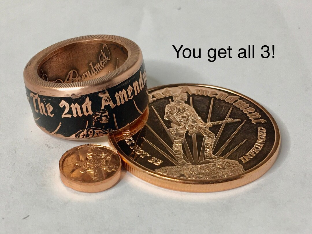 Thumping Great Humongous 2nd Amendment Ring, Center Punch & 1 Oz Copper ...