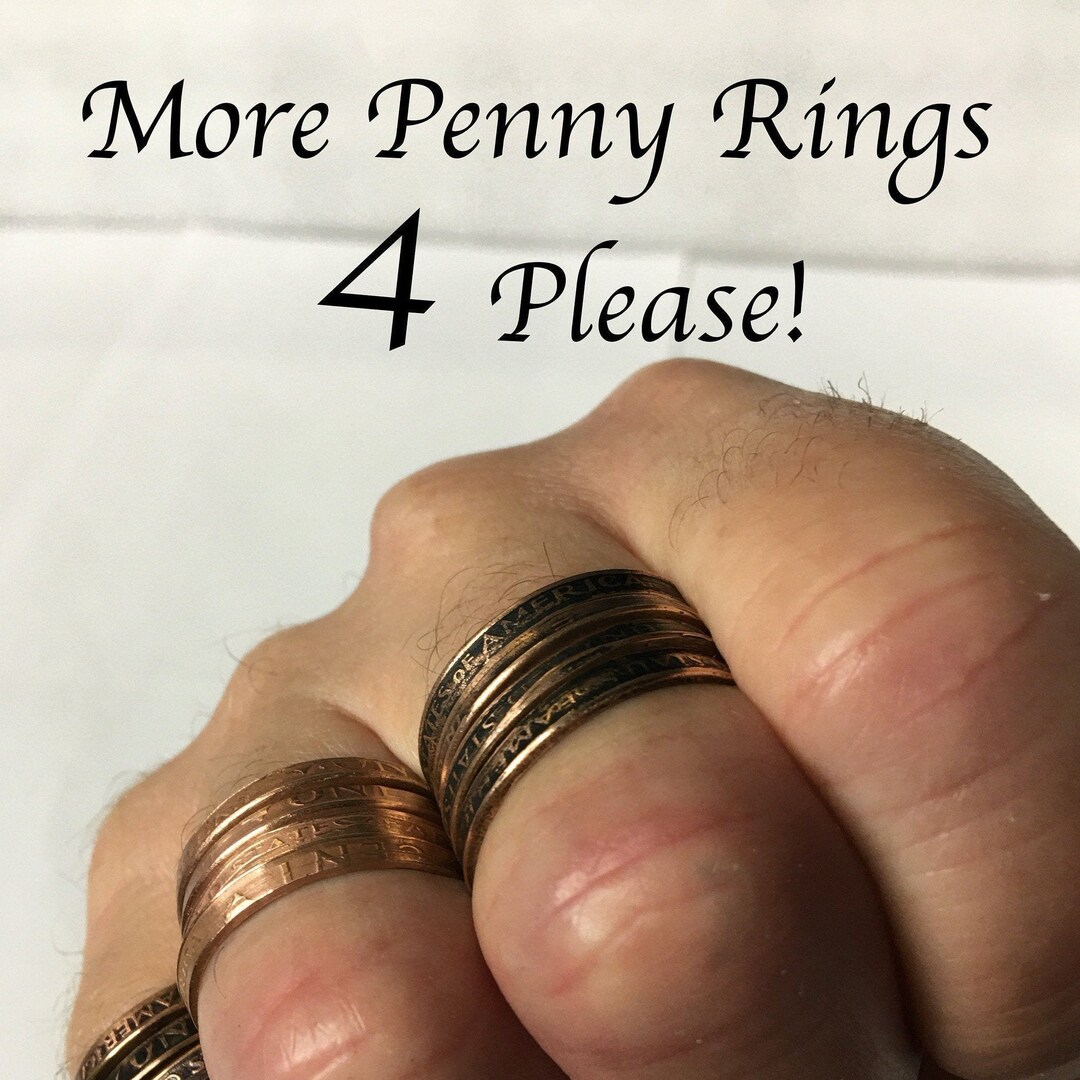 Four 4 Lincoln Copper Penny Coin Rings - Etsy Österreich