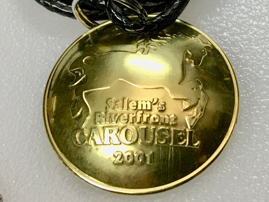 Salems Riverfront Carousel 2001 Necklace or Key Ring From Token - Etsy