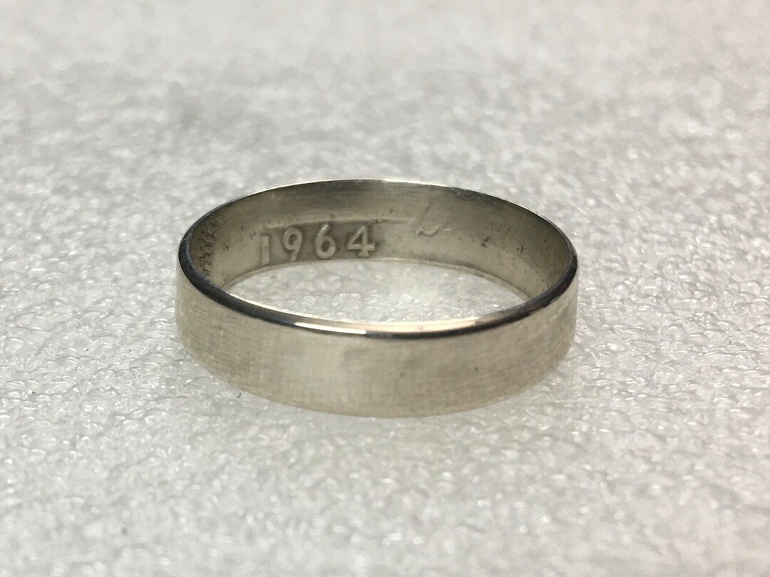 Silver Plain & Smooth Ring From Quarter date Inside - Etsy