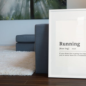 Running - Definition Print, Sport, Running Lover, Marathon Art, Gift ...
